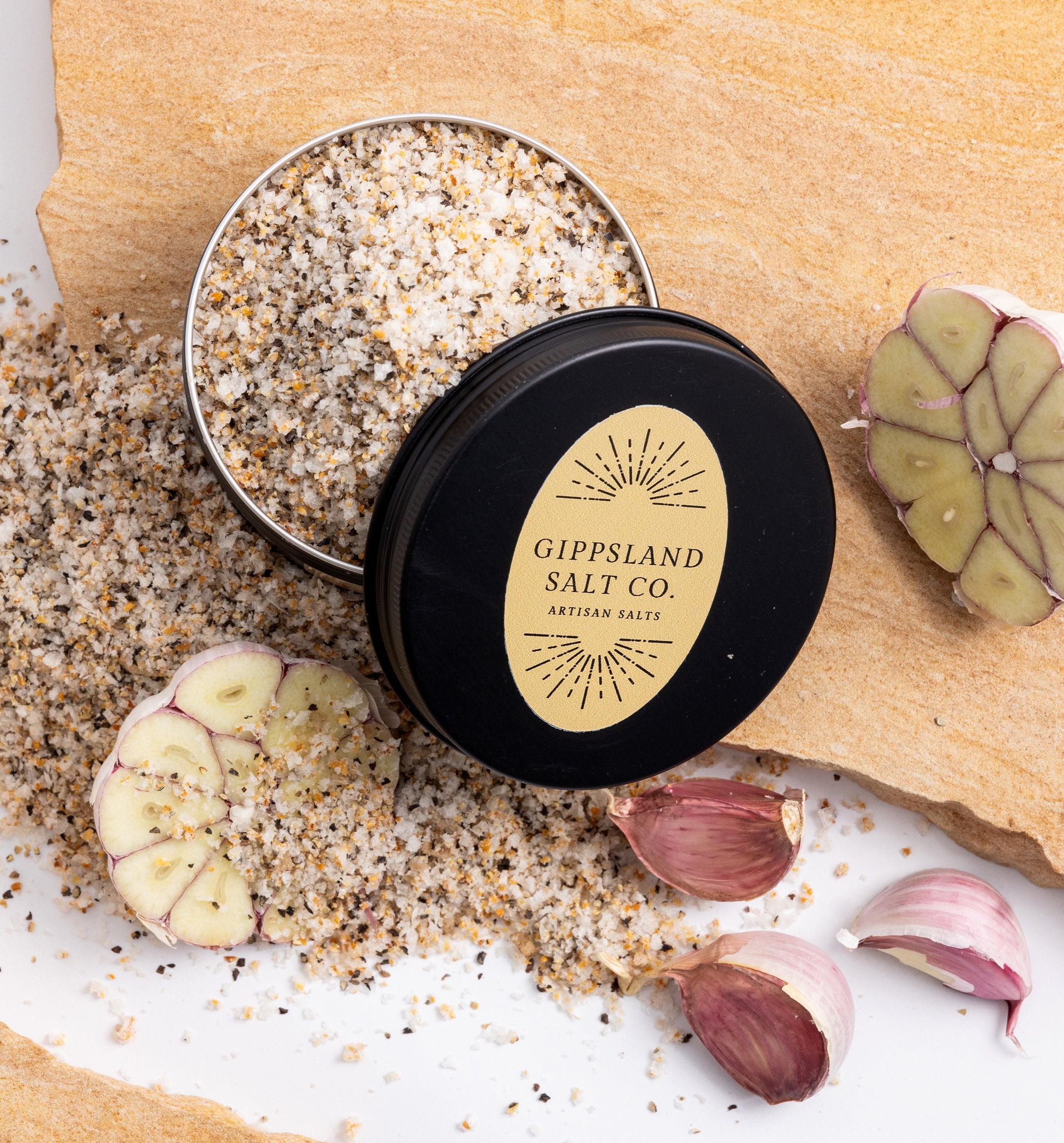Salt Blend: Smoked S.P.G. (Salt Pepper Garlic) 100g – gippslandsaltco