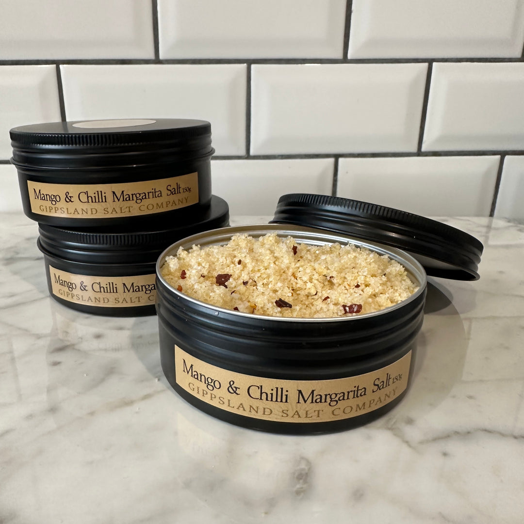 Cocktail Salt Blend: Mango & Chilli Tin 150g – gippslandsaltco